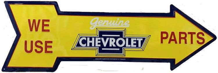Chevy Parts Arrow - Large Arrow Signs | Bear and Scotch Designs