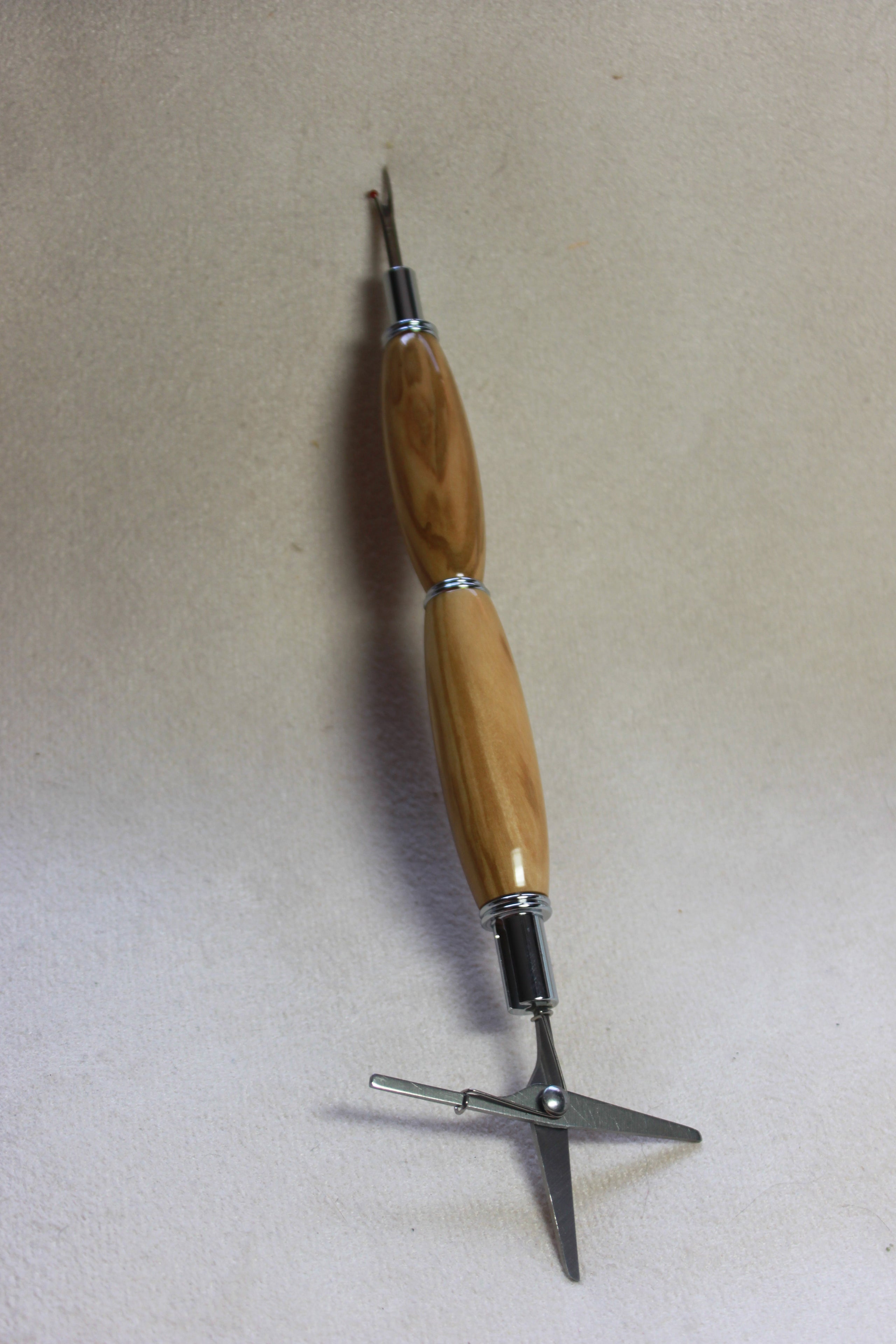 Seam Ripper / Scissors Combo Chrome Olivewood Blank | Bear and Scotch ...